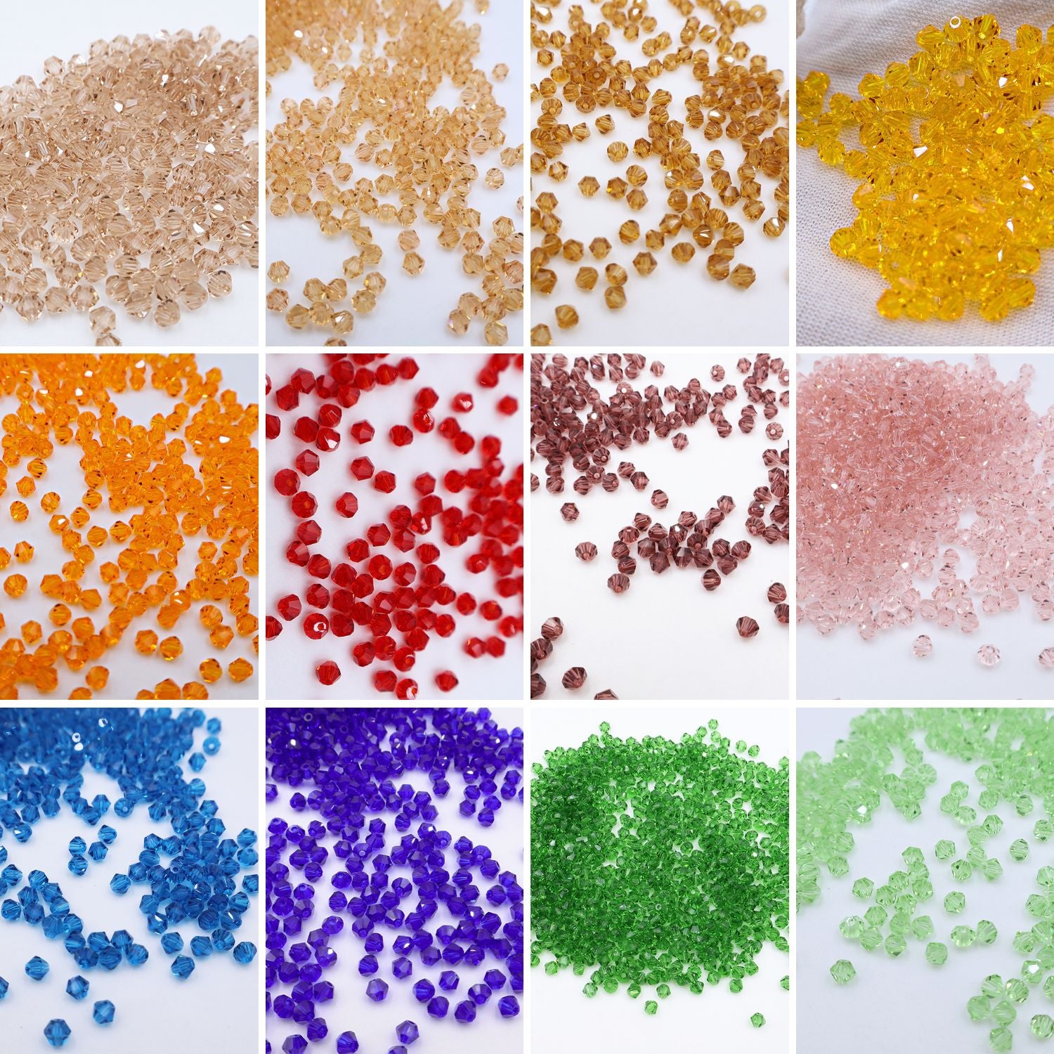 Premium 4/6/8mm Bicone Crystal Beads-PureLucent Collection – girlglowdiy